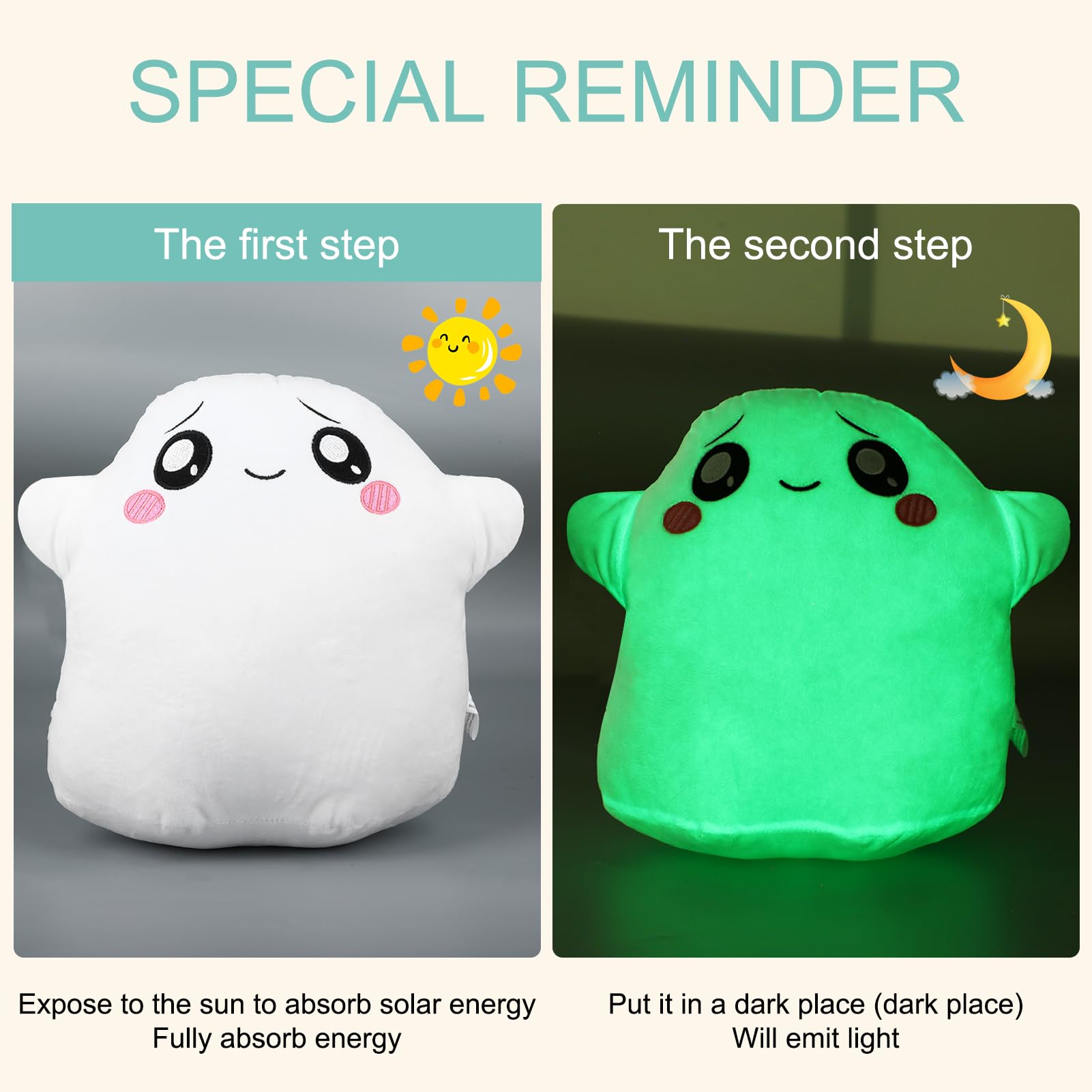 FRSHALOUIS Ghost Plush Toy Doll - Soft Stuffed Plushie Toys The Best Gift for Christmas Birthday