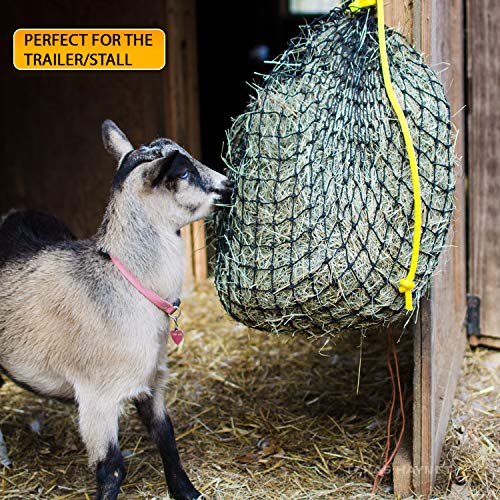 Texas Haynet - Small Hole Slow Feeder Hay Net - American Made Nylon Rope Haynet for Horses - Perfect for Trailering - Easily Holds 2 to 4 Flakes with 1.5โ Holes