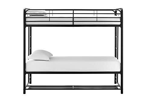 DHP Bonnie Metal Bunk Bed with Storage Drawers, Twin, Black
