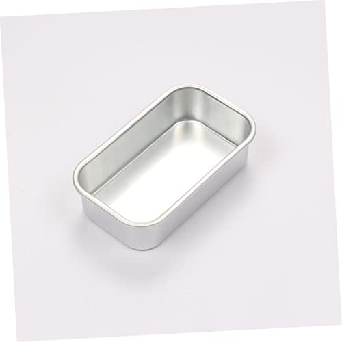 Hemoton 5pcs Pastry Dough Square Tray Stainless Steel Toaster Oven Toast Baking Pan Loaf Baking Dish Dough Bread Pan Silver Household Baking Plate Kitchen Supplies Small Bread Brownie Mold