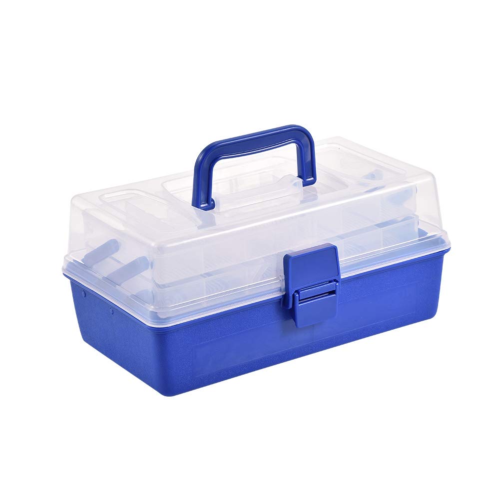 Fishing Tackle Box, Fishing Lures Baits Tackle Box and Lure Kit Portable Organizer with 3 Layers Dividers Large capacity Tool for Lures Hooks