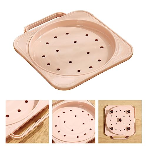 KLKCMS Flower Caddy Rolling Plant Stand with Wheels Strong Multipurpose Universal Casters Tray, Indoor Outdoor Plant Stand Movable Tray for Home, Pink S