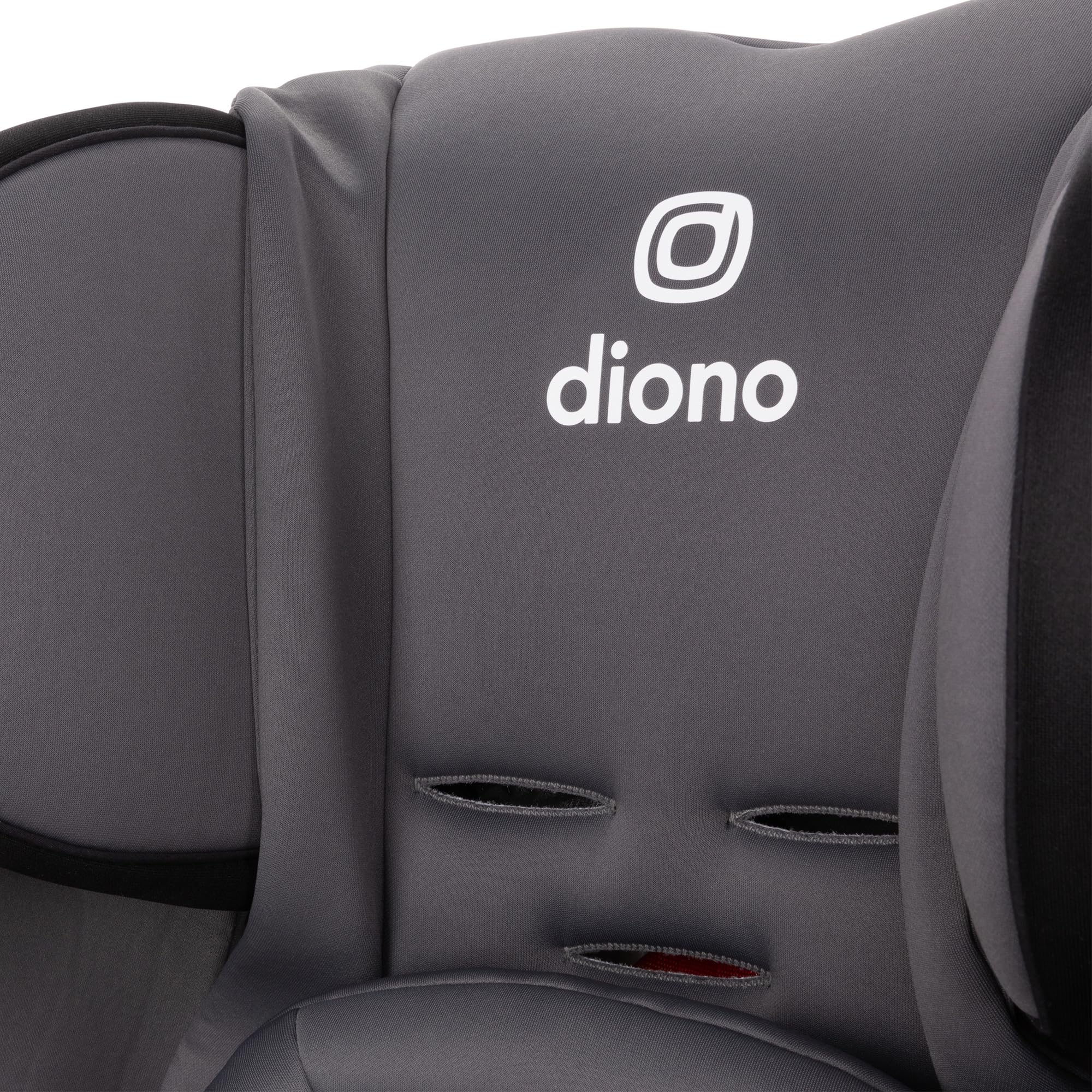 Diono Radian 3RXT Special Edition Slim Fit 3 Across All-in-One Convertible Car Seat, Rear-Facing, Forward-Facing and High-Back Booster, Gray Pebble