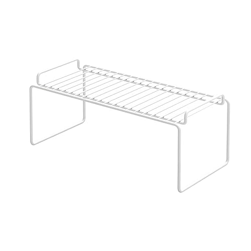 KLKCMS Spice Seasoning Rack Bathroom Organizer Multipurpose under Sink Shelf Cabinet Basket Organizer for Shower Kitchen Countertop Bathroom, White L