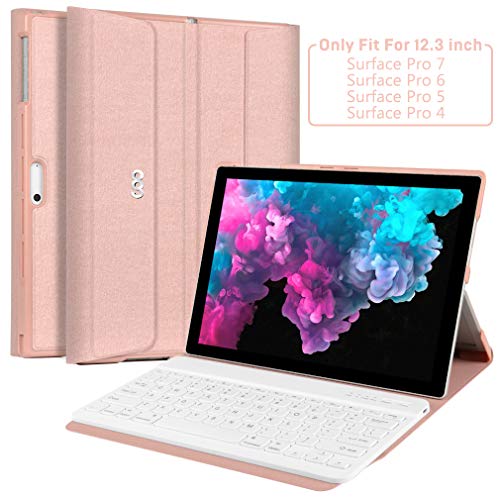 Microsoft Surface Pro 7 Case with Keyboard,Keyboard Case for Microsoft Surface Pro 7 (2019/Surface Pro 6 (2018) / Surface Pro 5(2017)/ Surface Pro 4 (2015) 12.3 inch Tablet