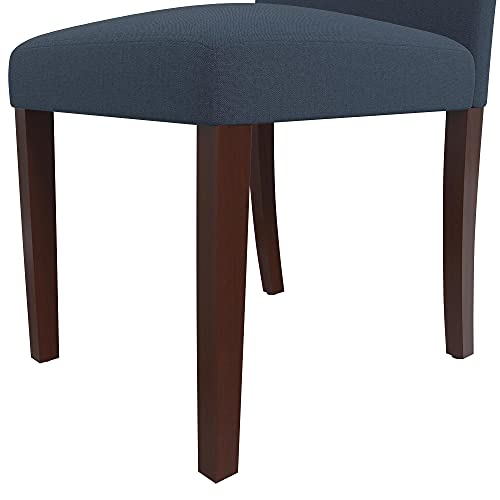 DHP Parsons Upholstered Dining Chair, Set of 2, Navy Linen