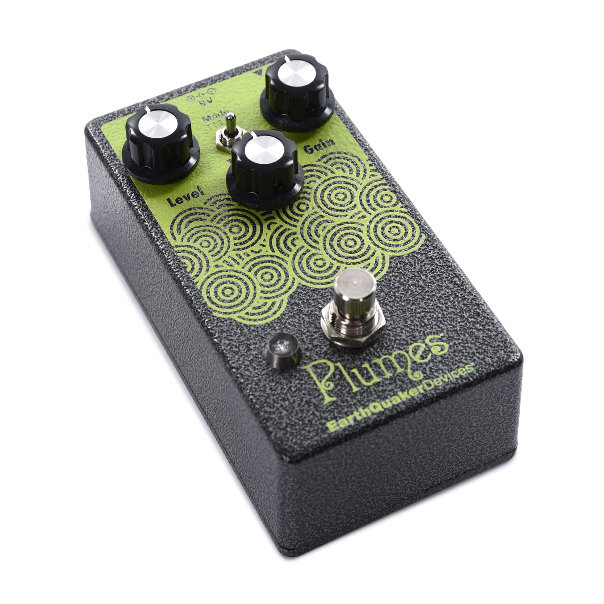 Earthquaker Devices Plumes Small Signal Shredder Silver Hammertone & Volt Yellow