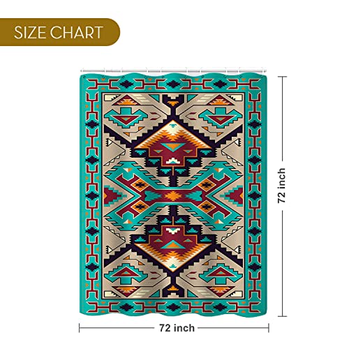 YEZEX Shower Curtain for Bathroom - Waterproof Polyester Fabric Shower Curtains for Modern Home Bathroom Decorations, Machine Washable 72"x72" (Geometric Lines)