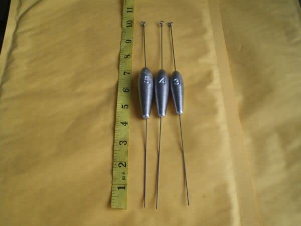 Fishing Tackle Lure 6 PCS. Straight Down Bottom Bouncer Sinker 6 OZ. S.S. Wire .045 X 10
