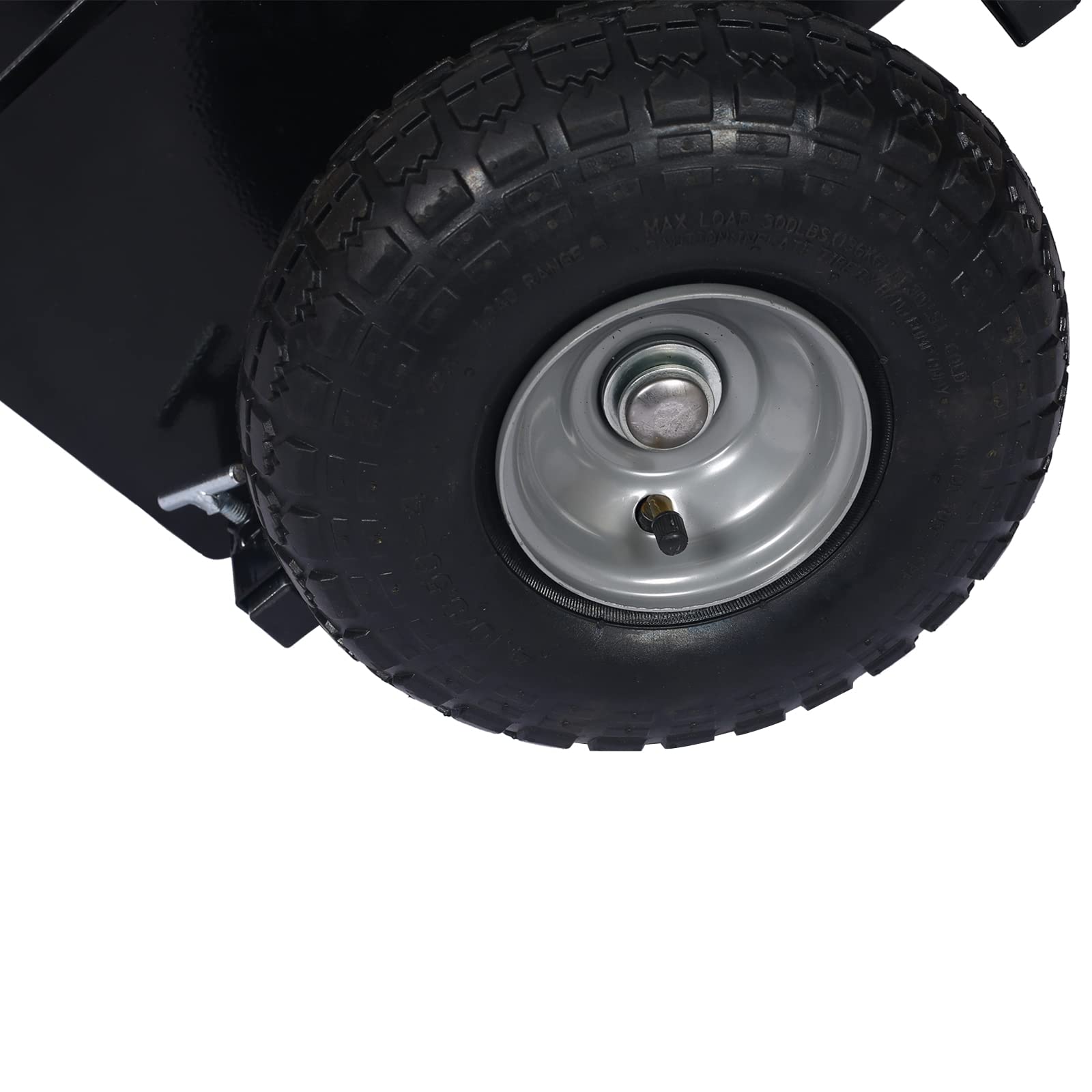 Henf Panel Dolly, Steel Plate and Slab Dolly with 10" Pneumatic Wheels, Drywall Dolly, Door Dolly, Wood Mover, 600 lbs Load Capacity (Black)