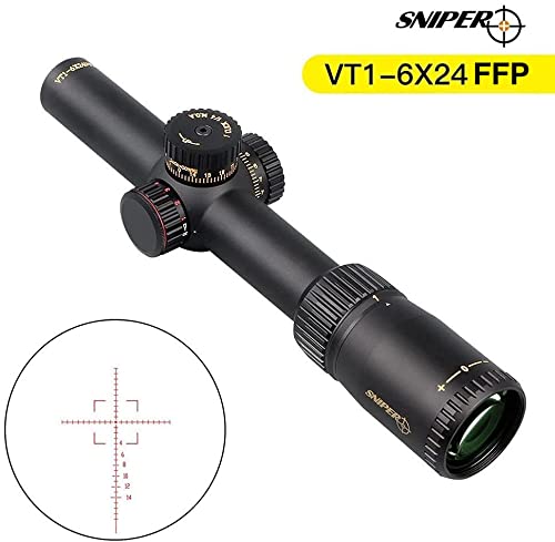 Eastern Tactical Supply VT1-6X24 FFP First Focal Plane (FFP) Scope with Red/Green Illuminated Reticle Includes Mount
