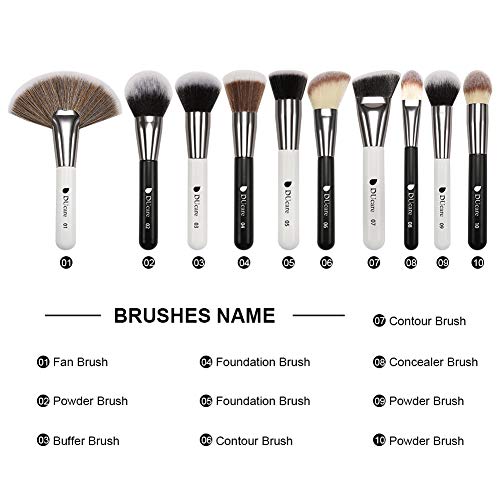 DUcare Professional Makeup Brushes Panda Series Makeup Brush Set Valentines Day Gifts 31Pcs Kabuki Foundation Blending Face Powder Blush Concealers Eye Shadows With Leather Case Organizer