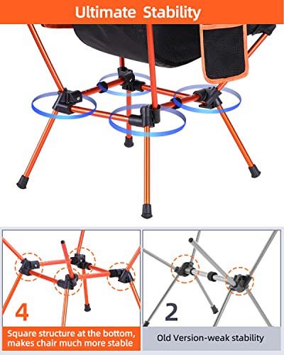 Sportneer Lightweight Portable Folding Camping Chair 2Pack Compact Beach Camp Chairs for Adults Foldable Backpacking Chair Outdoor Collapsible Chair for Camping Hiking Lawn Picnic Travel