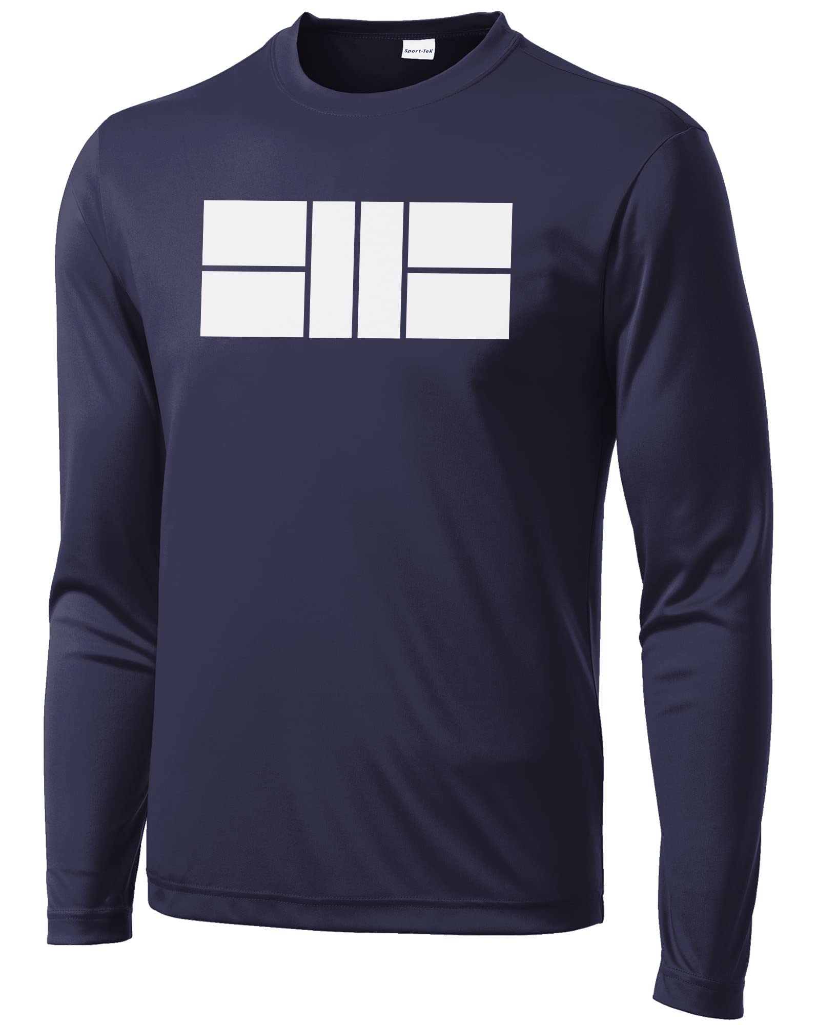 Dinkers & Bangers - Pickleball Court - Men's Performance Long Sleeve Shirt (as1, Alpha, m, Regular, Regular, Navy, M)