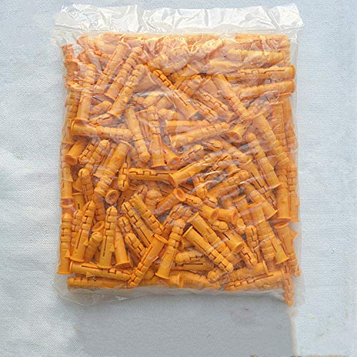 Gatides Expansion Screw 200pcs Plastic Expansion Pipe M6*30mm M8*40mm Rubber Plug Plastic Pipe Nylon Column Expansion Screw Anchor Plug Wall Plugs for Drywall Sheetrock Wall Fixings (Size : M8X40MM)