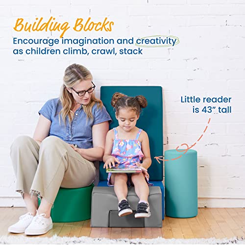 ECR4Kids SoftZone Crawl and Climb Playtime Playset, Building Blocks, Contemporary, 6-Piece