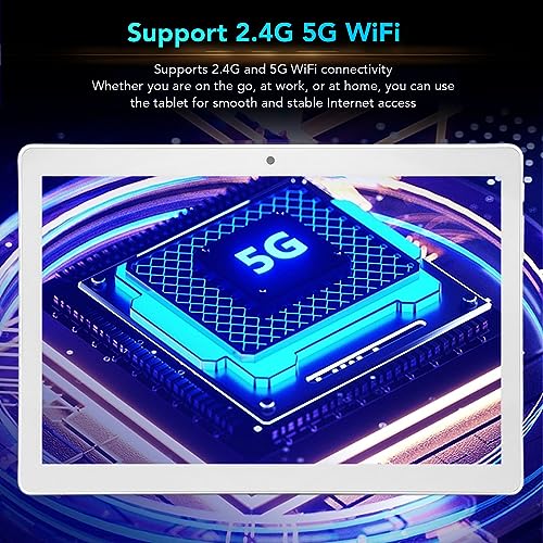 DAUERHAFT Tablet PC, Support GPS FM Ten Core CPU 4G Call 100-240V HD Tablet for Travel (US Plug)