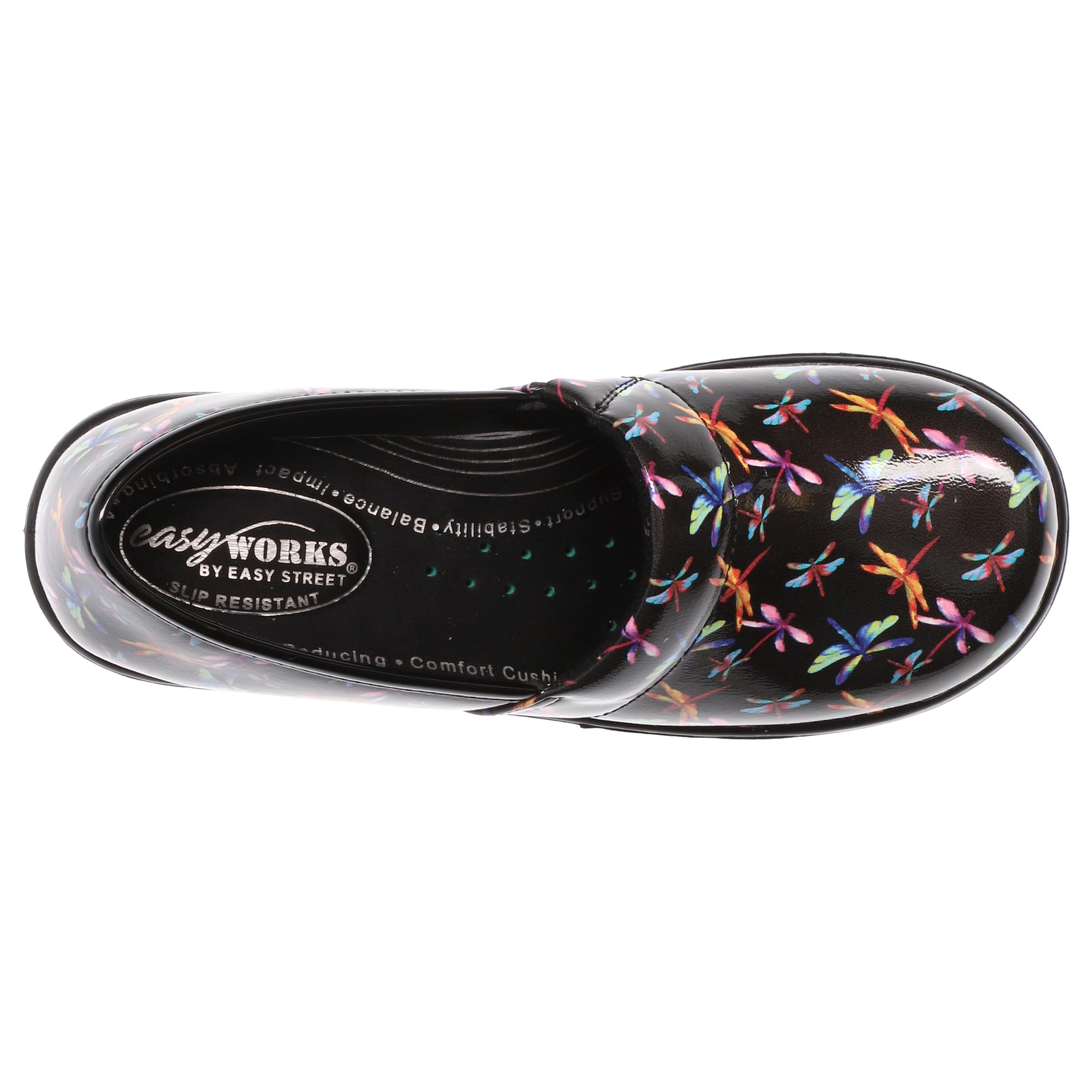 Easy Works Women's Laurie Clog, Dragonfly Patent, 8