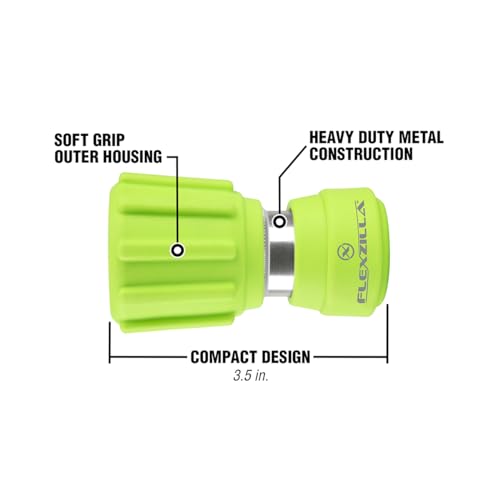Flexzilla Garden Hose Nozzle - Heavy Duty Twist Action, NFZG62, ZillaGreenâ˘