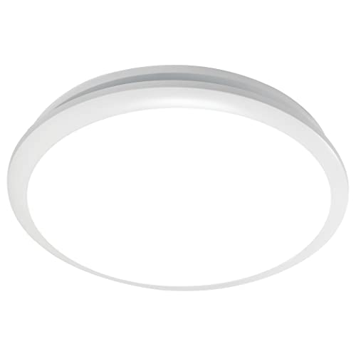 Homewerks 7141-50 Bathroom Fan Integrated LED Light Ceiling Mount Exhaust Ventilation 0.7 Sones 50 CFM, White