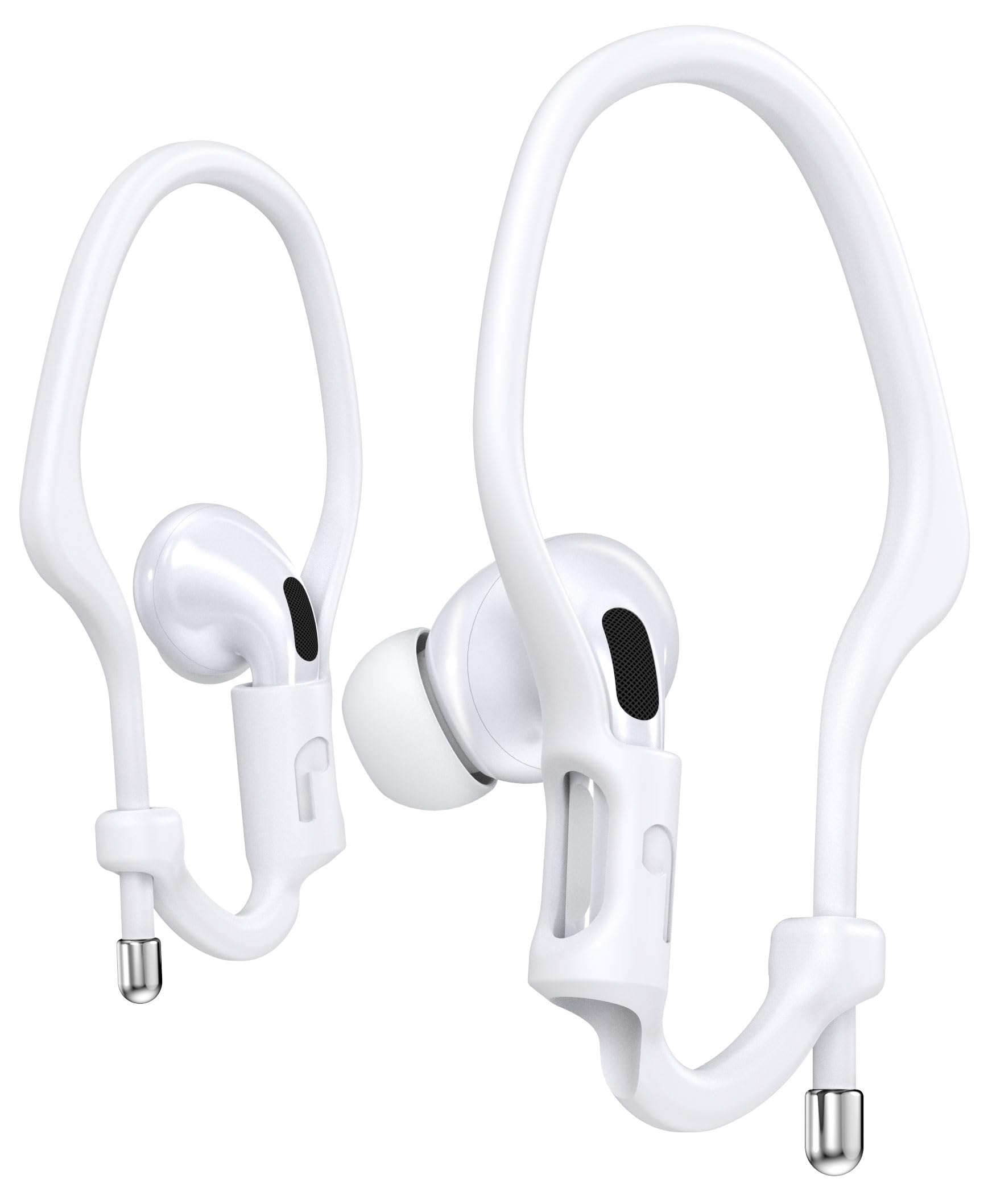 Haireca Adjustable Ear Hooks Designed for Apple AirPods Pro/Pro 2,AirPods 1/2/3[Added Stylish Leather Storage Bag],Airpods Accessories for Running,Ergonomic Design,Washable and Dirt Resistant(Pink)