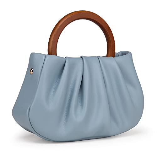 Milan Chiva Cloud Pouch Bag Gabbi Ruched Handbag Chic Dumpling Clutch Purses with Removable Strap MC-1007JN