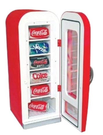 FRIGIDAIRE EFMIS045-RED Retro Perfect for Office, Dorm Rooms, Bar or Home, Mini Fridge 10 Can Soda Vending Machine, Red