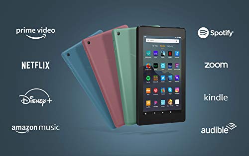 Fire 7 tablet, 7" display, 32 GB, latest model (2019 release), without lockscreen ads, Black