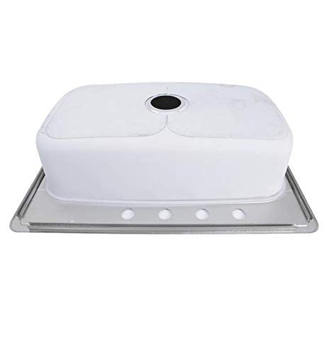 Nantucket Sinks NS3322-8 33" Rectangle Single Bowl S. Steel Kitchen Sink