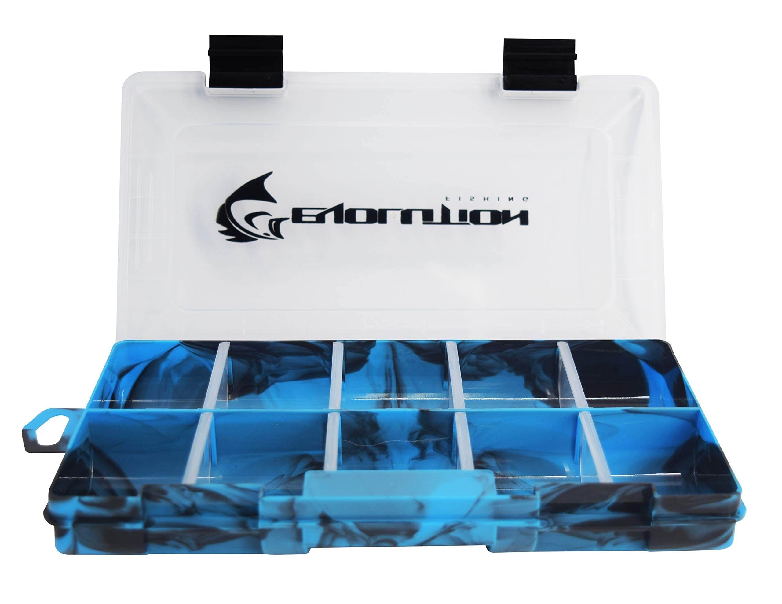 Evolution Outdoor 3500 Drift Series Fishing Tackle Tray – Pink, Tackle Box Organizer with Colorful Compartments, Clear Lid, 2 Latch Closure