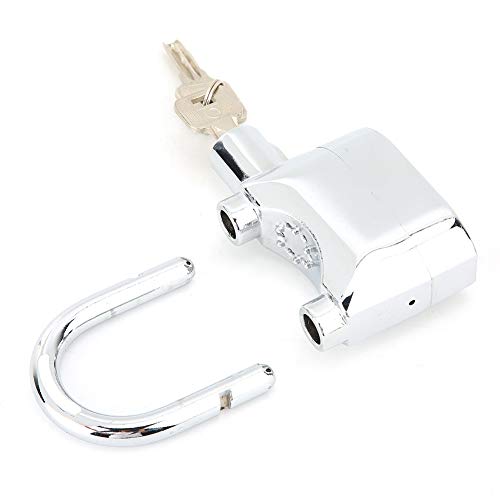 Evonecy Bicycle Alarm Lock, Aluminum Alloy Anti-Theft Padlock, for Motorcycle Bicycle