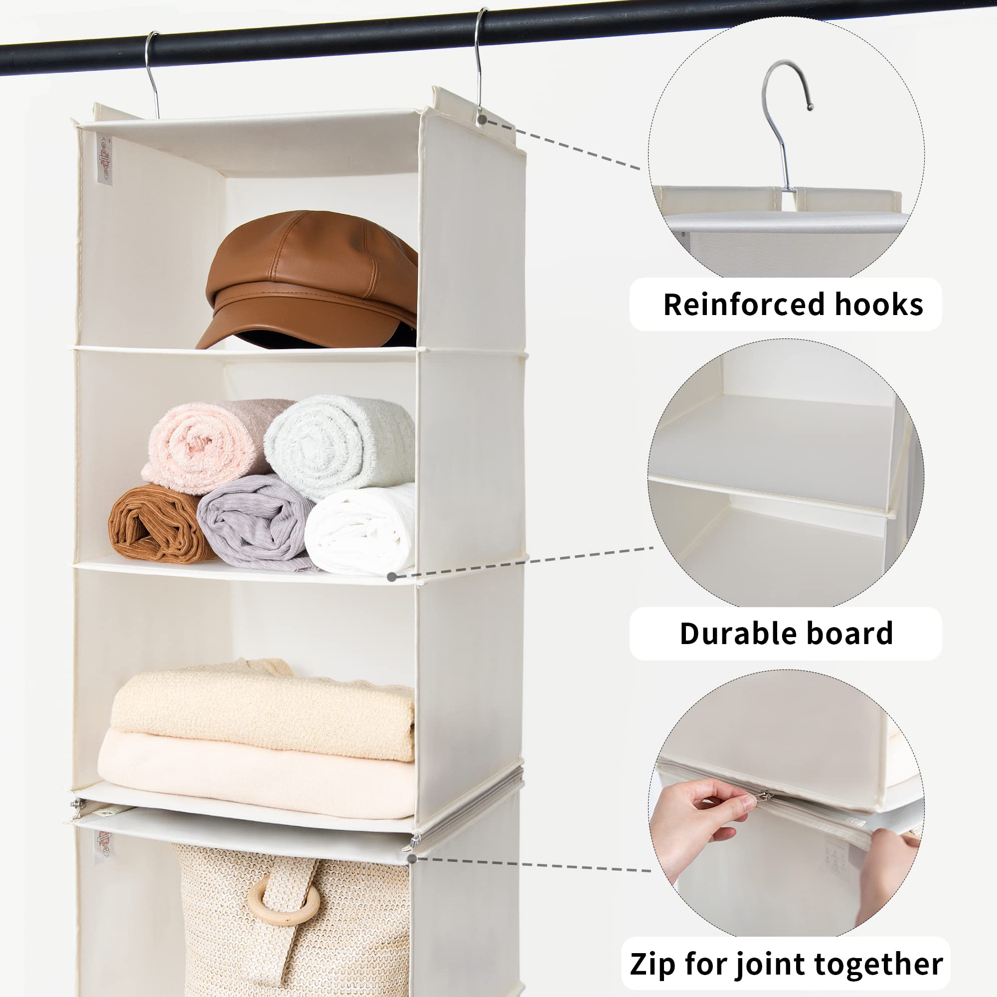GRANNY SAYS Bundle of 1-Pack Jumbo Storage Bins with Lids & 1-Pack Hanging Storage Shelves