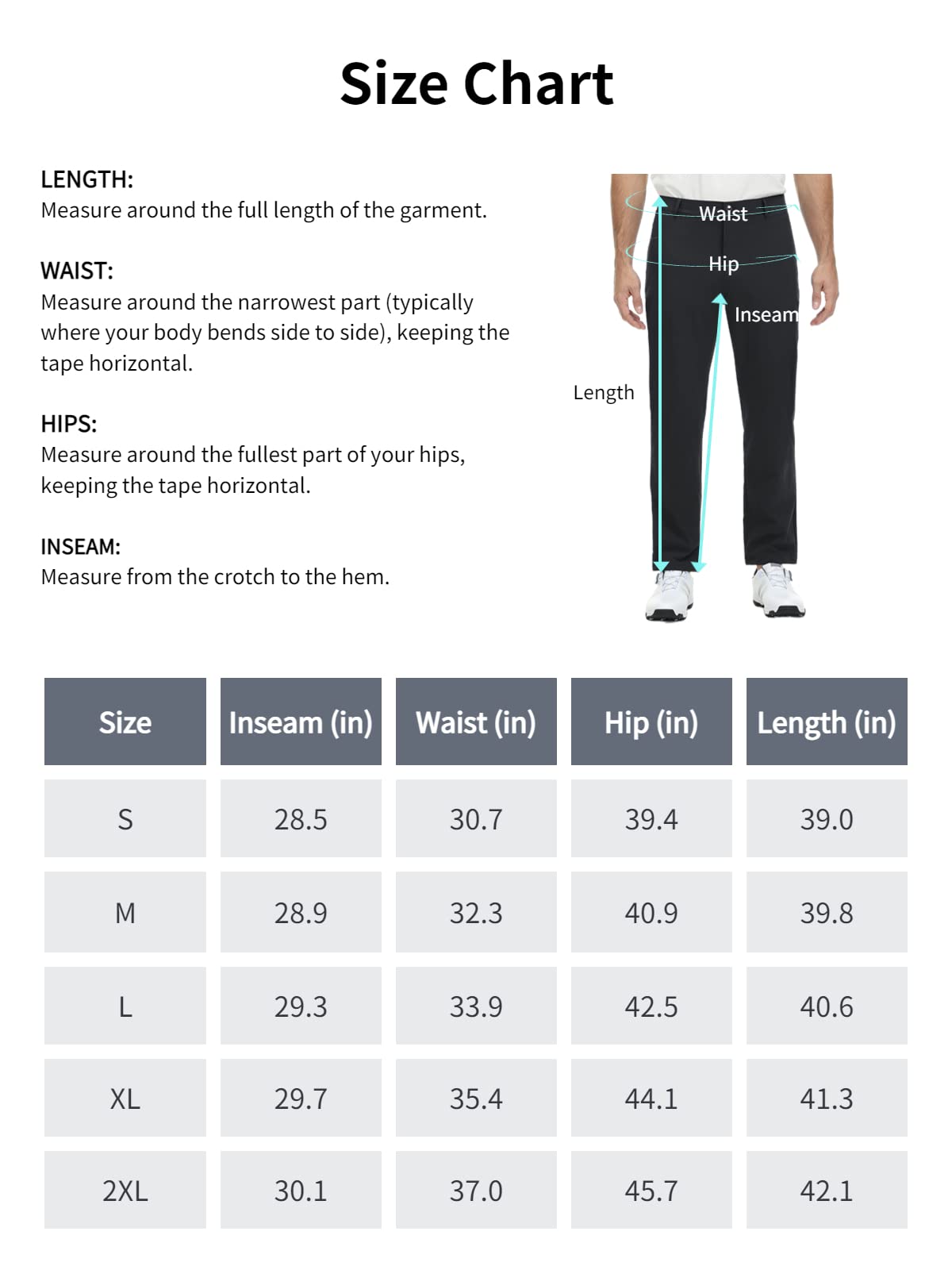 EXARUS Mens Golf Pants Stretch Relaxed Fit Expandable Waist Quick Dry Dress Pants with Pockets Flat Front Lightweight Black XL