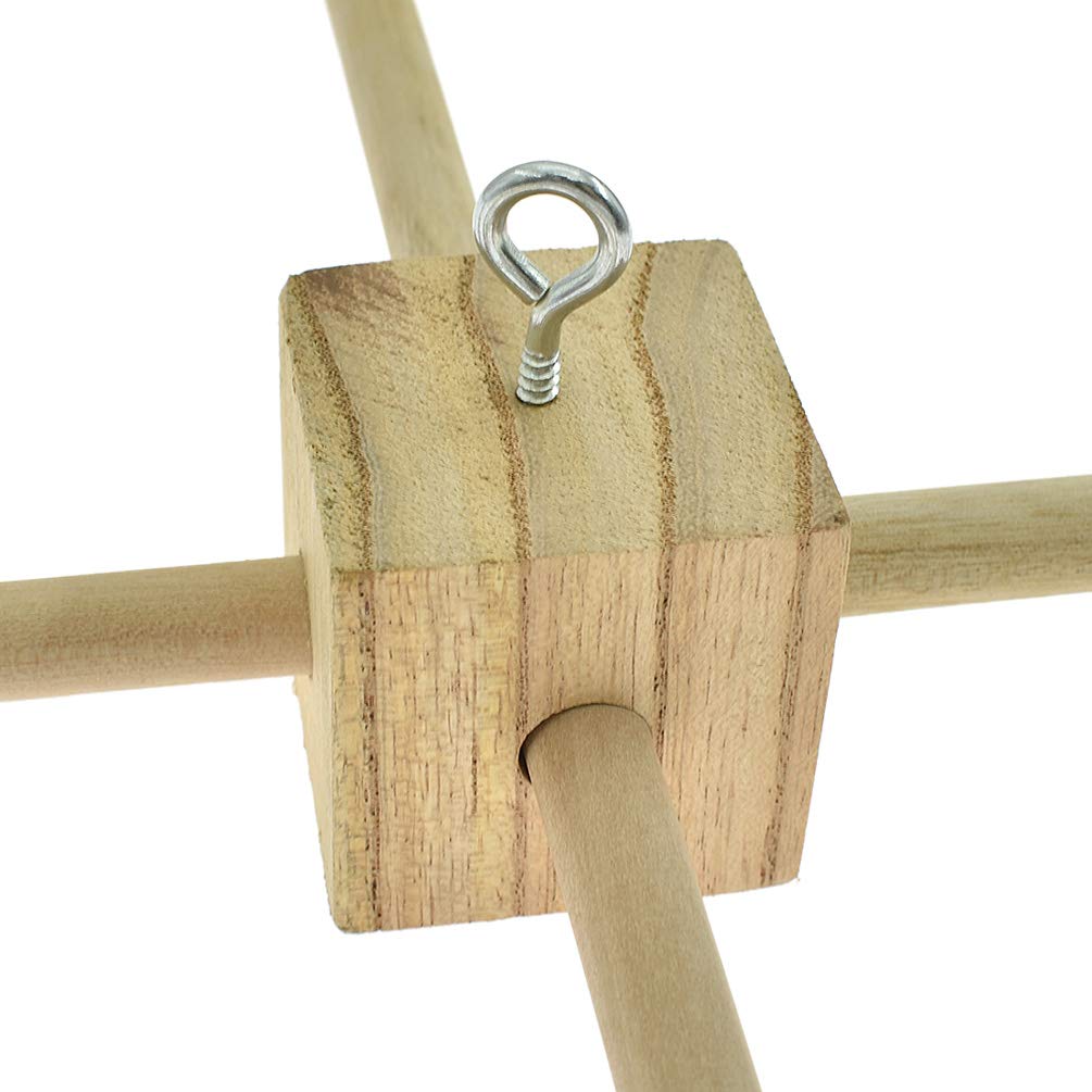 Focalmotors Baby Wooden Mobile Hanger,Mobile kit Crib,Mobile Hanging Frame Bed Toy Decoration DIY Crafts Photography Props Newborn Gift (Style-B)