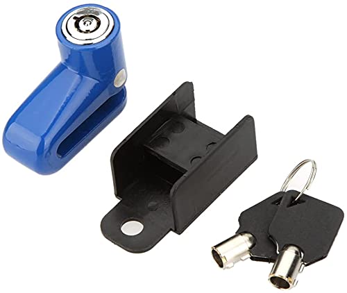 Disc Brake Lock Safety Disc Lock Anti-Theft Wheel Disc Brake Lock Padlock Motorcycle Bicycle Scooter Lock Disc Brake Wheel Lock with Two Keys (Blue)
