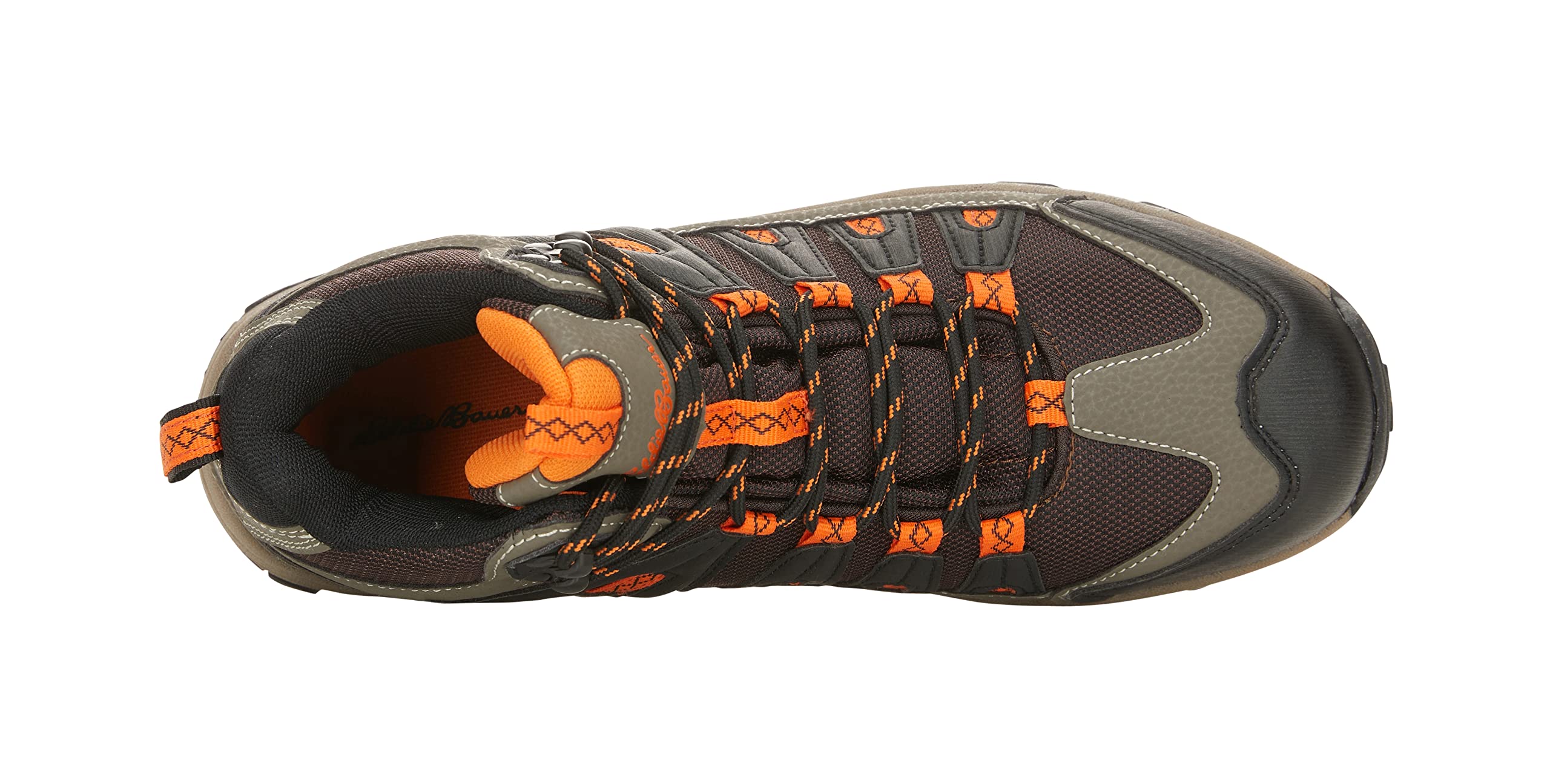 Eddie Bauer Rainer Hiking Boots for Men | Water Resistant, Multi-Directional Lug Pattern Burly & Rugged Design Rubber Traction Outsole Cushioned Footbed