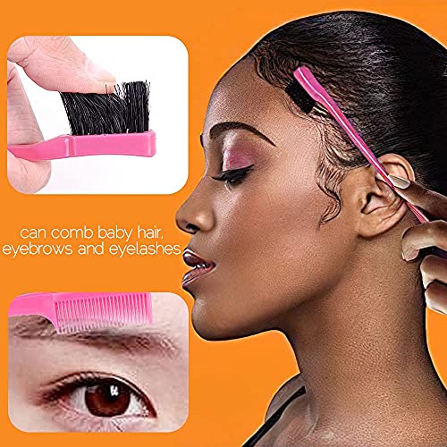 Edge Bands and Hair Wrap Headband for Wigs, Closures & Frontals - Non-Slip Elastic with Brush for Baby Hair