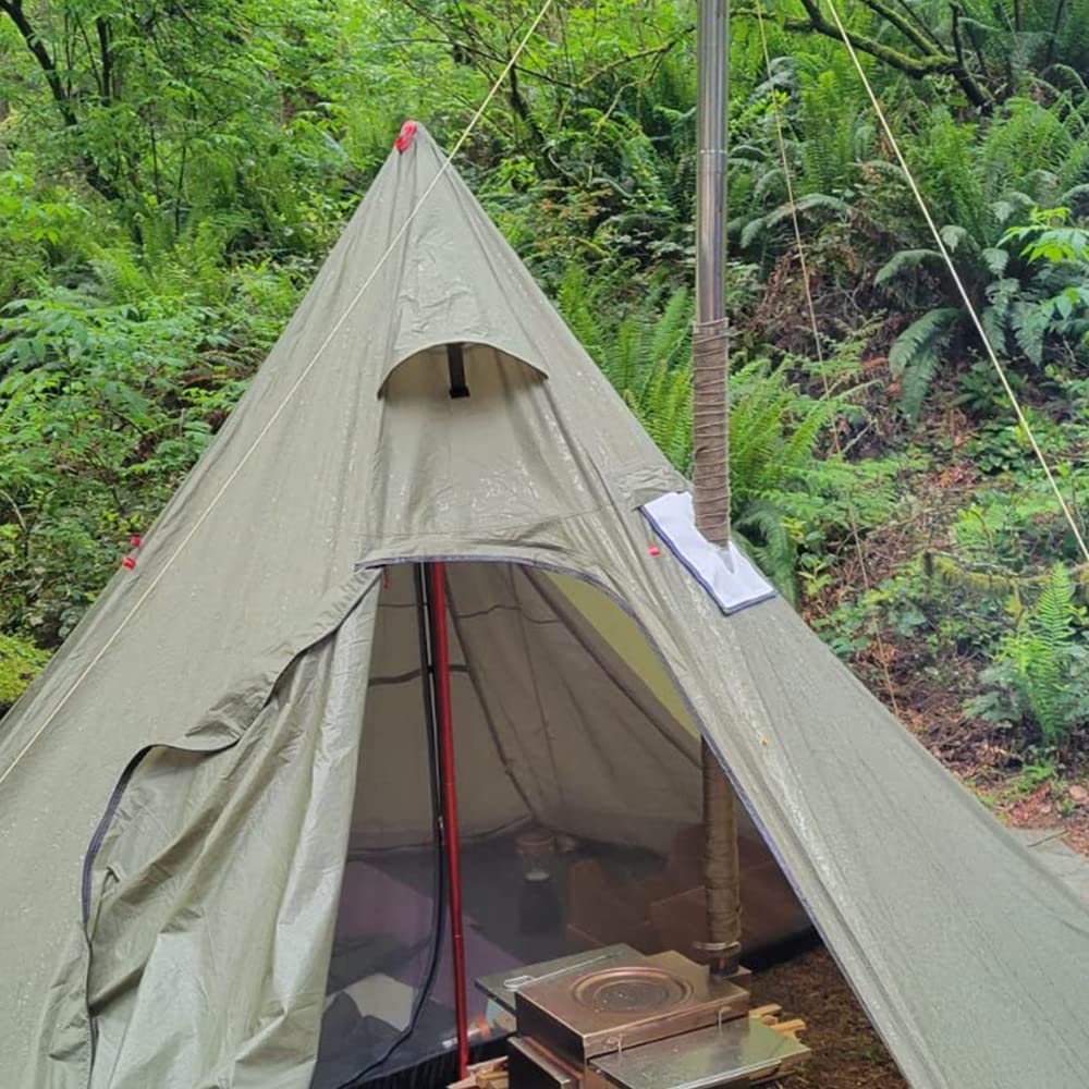 FireHiking 4-8 Person Camping Hot Tent with Stove Pipe Wrap for Bushcraft, Cooking and Heating