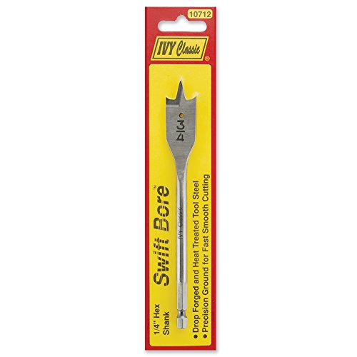 IVY Classic 10712 3/4 x 6-Inch Swift Bore® Wood Spade Bit, High-Carbon Steel, 1/Card