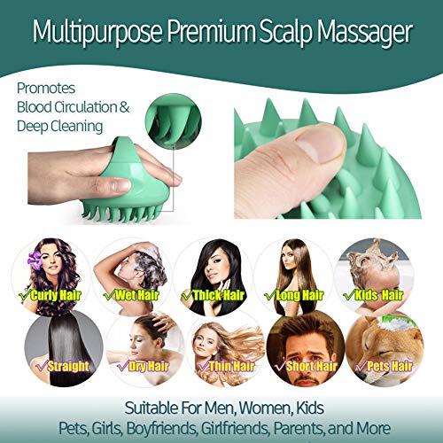 Zuzu Baba 6 Piece Full Body Spa Kit Scalp Massager Silicone Back Scrubber Facial Cleanser Nail Brush Hair Catcher Multifunction Women Men Kids Pets Bundle. Massage Exfoliating Cleansing.