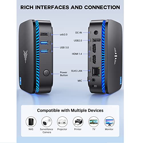 Mini PC,Intel 11th Gen N5105(up to 2.9GHz) Mini Desktop Computers,Windows 11 Pro Pre-Installed,8GB RAM/256GB M.2 SSD Mini Computer Tower Support 4K UHD,Dual Wi-Fi,BT 4.2 for Home Office School