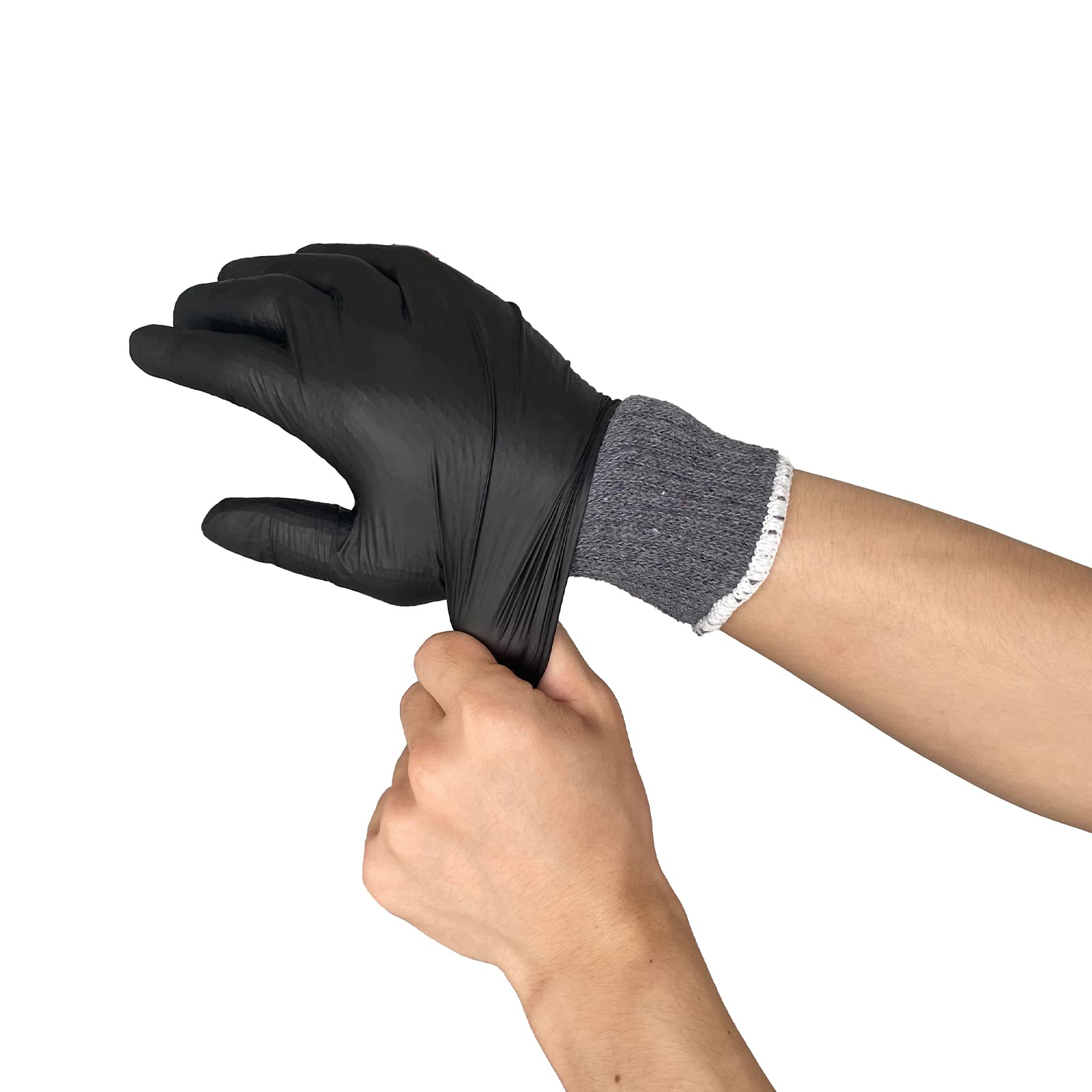Evridwear Cotton Work Gloves Light-duty String Knit BBQ Glove Liner for Outdoor Cooking, Painting, Gardening Men & Women 10 Pairs (Grey, Large)