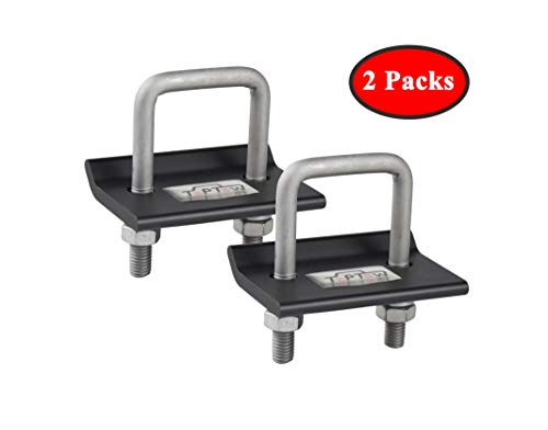 TOPTOW Trailer Hitch Extender Adapter 6" Riser/Drop, 2" Receiver, 2-in Shank, 10000lbs Capacity, with Hitch Lock and 2 Pack of Hitch Clamps…