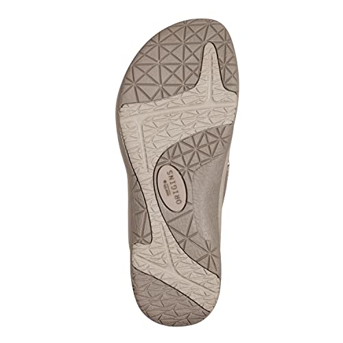 Earth Origins Women’s Saco Sandals for Casual, Walking and Everyday - Brown Multi - 6 Wide