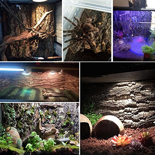 kathson 4PCS Cork Tile Background Bark 11.6”Lx7.7”W Terrarium Backdrop Wall Decor Natural Reptile Climbing Mat Habitat Decor for Spider Gecko Lizard Chameleon Bearded Dragon Turtle Snake
