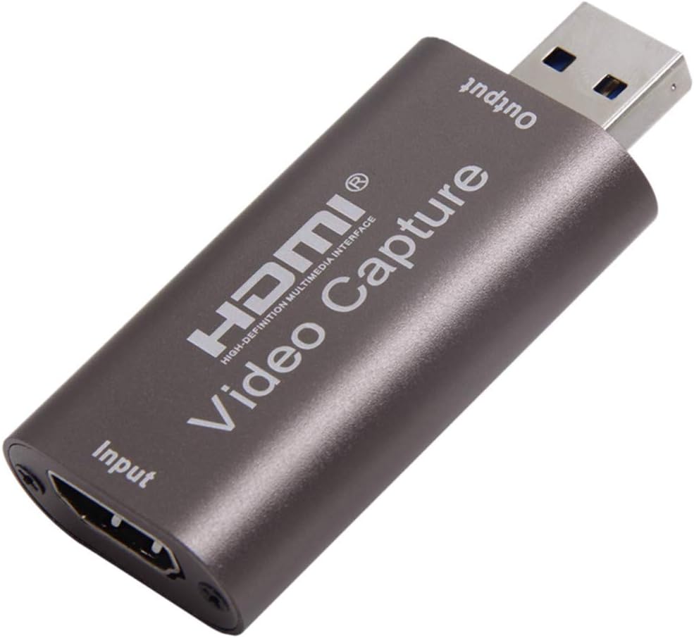 DavXF Audio Video Capture Cards ,4K HDMI to USB 2.0 HD Game Video Capture Card 1080P30FPS ,Game Recorder,Box Device,Live Broadcasting,Teaching for Windows, Android and MacOS System