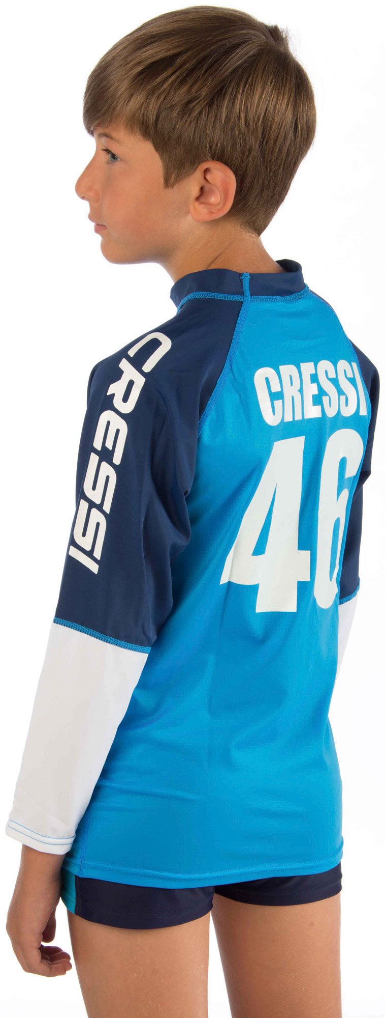 Cressi boys Long Sleeve Rash Guards, Blue, XL 14 15 years US