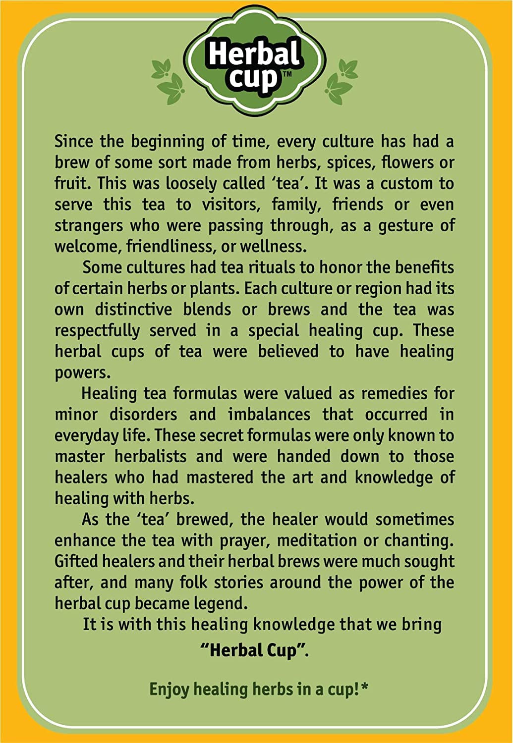 Herbal Cup Ayurveda Cold & Flu Tea, Organic Health & Wellness, No Caffeine Herbal Teas (16 Count, Pack of 1)