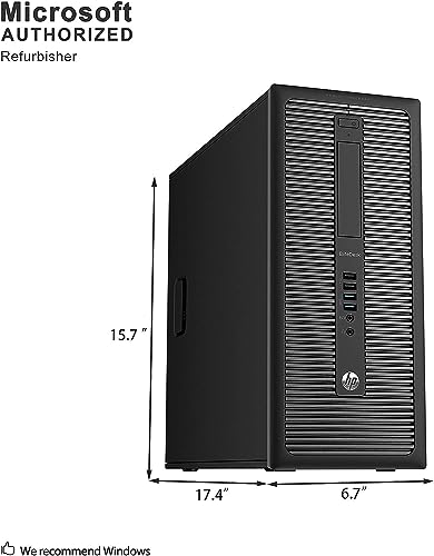 HP EliteDesk 800 G1 Tower Computer Desktop PC, Intel Core i7-4790 3.6GHz Processor, 16GB RAM, 1TB SSD, WiFi, Bluetooth, RGB Keyboard&USB Mouse, Windows 10 Pro (Renewed), Black