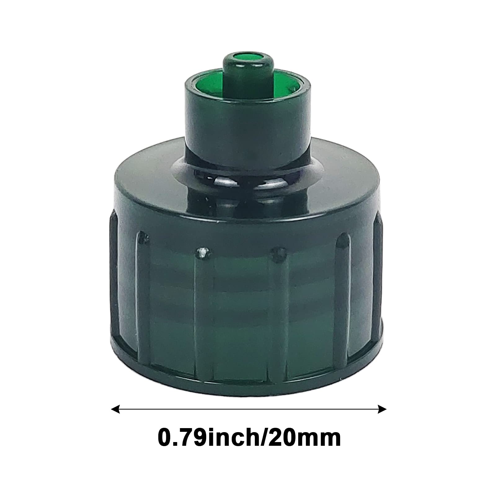 EDSRDUS Compatible with Luer Lock Green Dispensing Caps, Replacement Caps for Squeeze Bottles, 20/410 Neck Diameter 20mm, Thread Type 410 (Pack of 12)